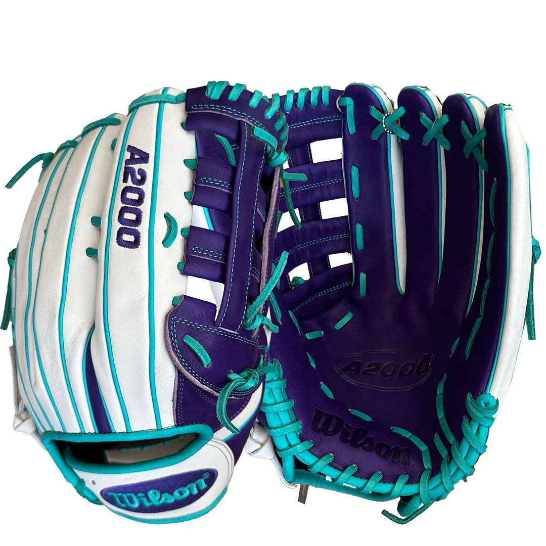 Wilson A2000 H12 Dual Post Web Purple/White 13.5" – Home Run Sports