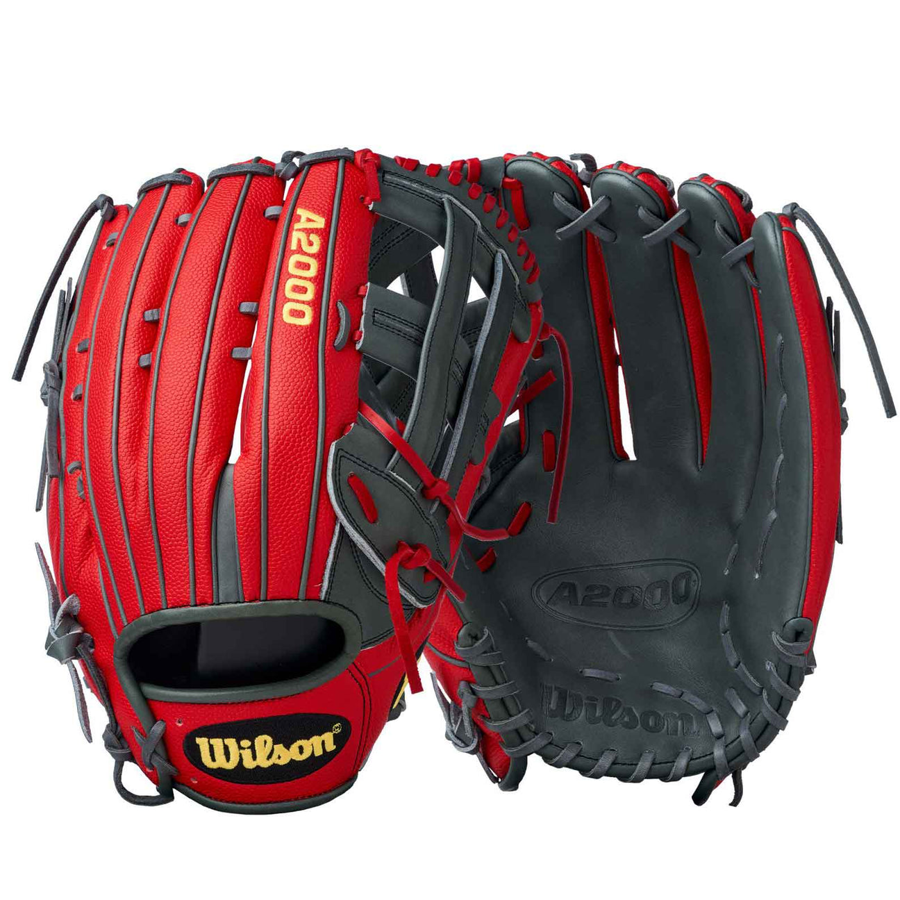 Wilson A2000 H12 Dual Post Web Coal/Grey/Red 14" – Home Run Sports